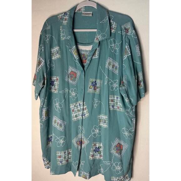 Alfred Dunner | Tops | Alfred Dunner Blouse 2w Usa Cottagecore ...